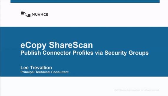 eCopy ShareScan Publish Connector Profiles to Active Directory Security ...