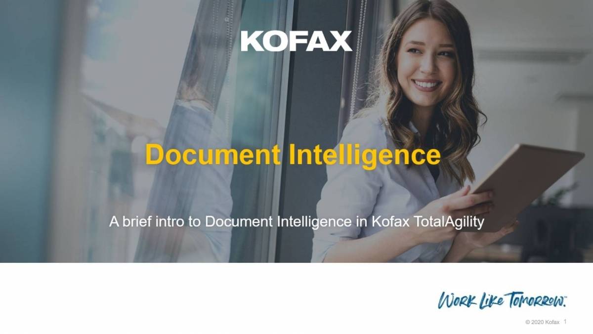 Brief Intro to Kofax Document Intelligence