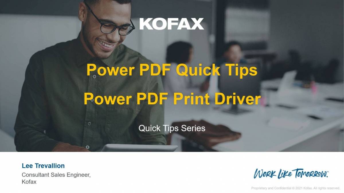Power PDF Print Driver - Quick Tips